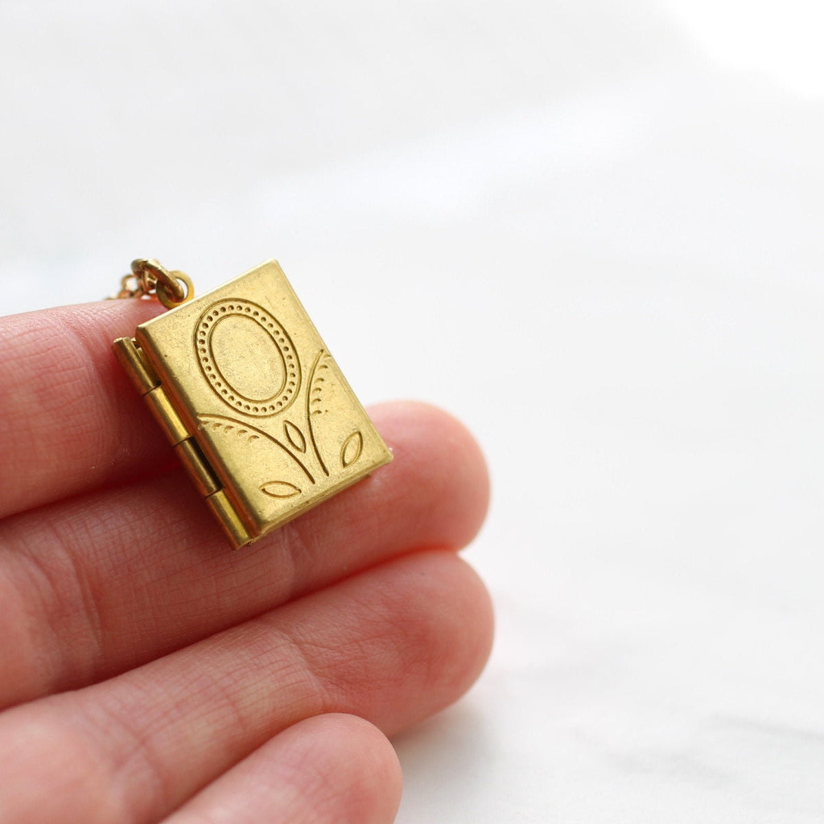 Flower Book Locket Necklace – Silk Purse, Sow's Ear